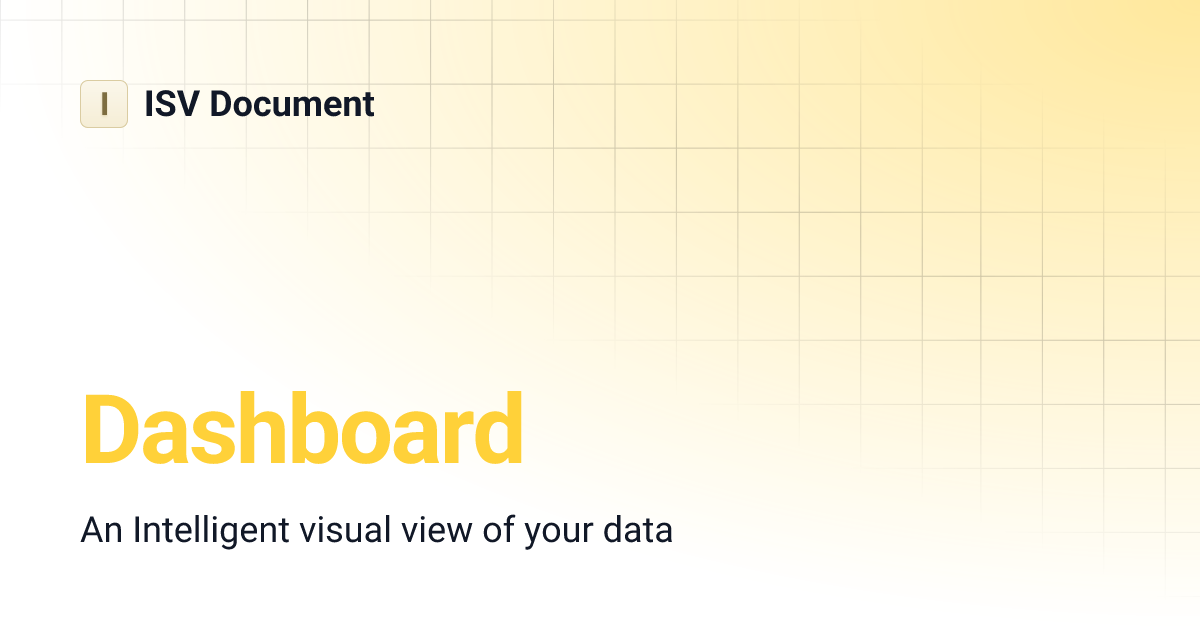Dashboard | ISV Document